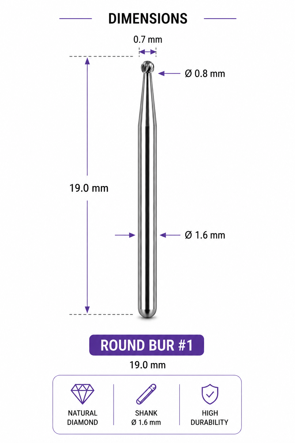 Tungsten carbide round burs #1